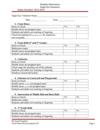 Safety checklist | PDF