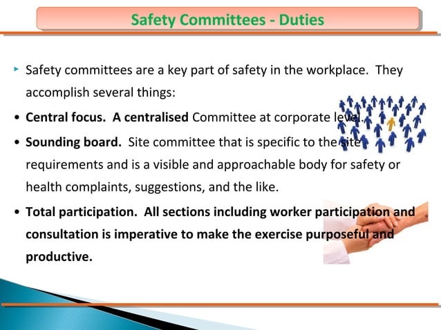 Safety commitee meeting | PPT | Events