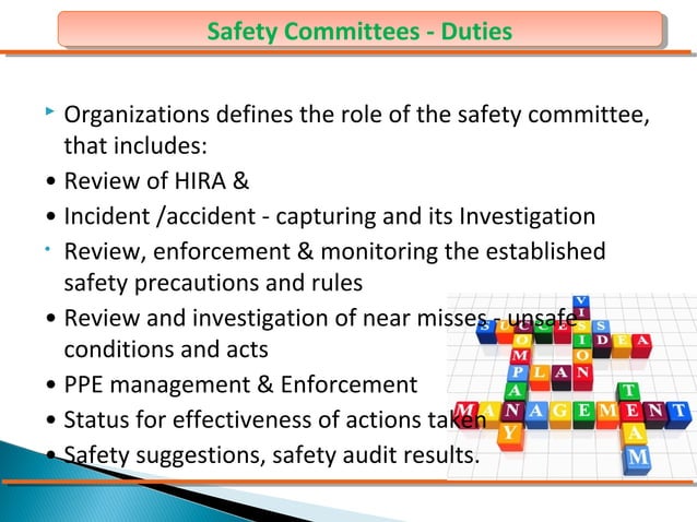 Safety commitee meeting | PPT | Events