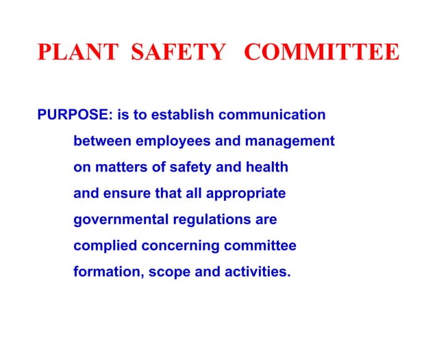 Establish communication between employees and management on Safety | PDF