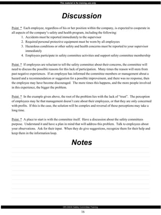 Safety committee training | PPTX