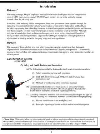 Safety committee training | PPTX