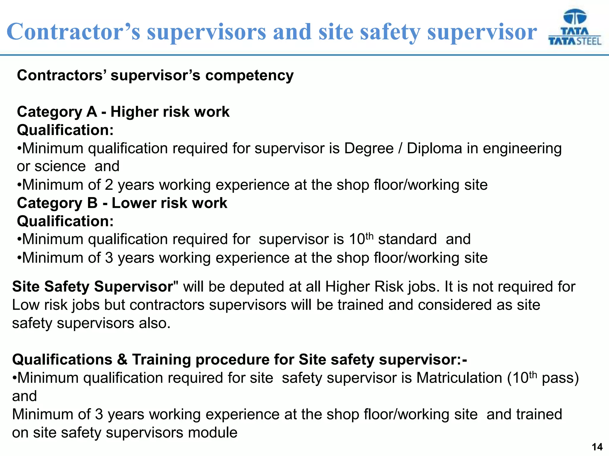 Safety competency training - star rating system1.ppt
