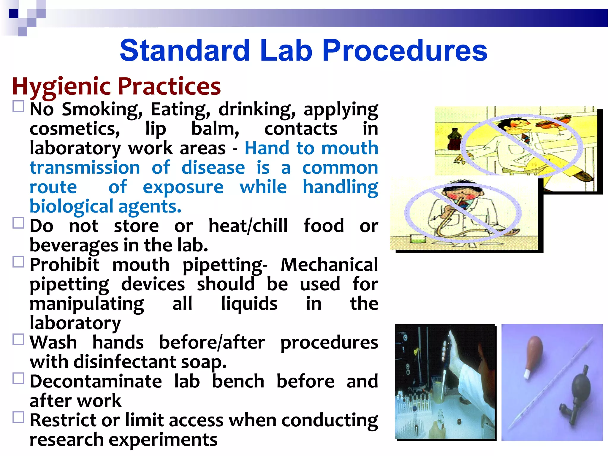 Safety considerations and guidelines veterinary microbiology laboratory ...
