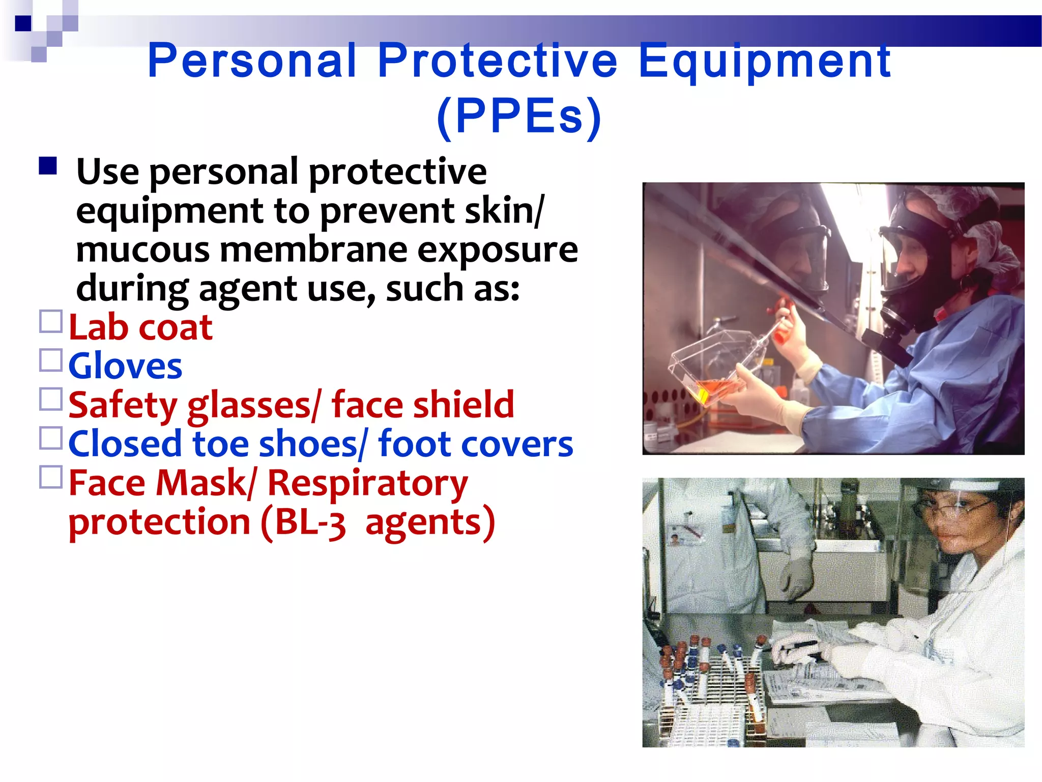 Safety considerations and guidelines veterinary microbiology laboratory ...