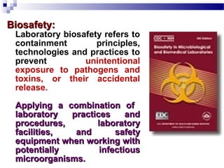 Safety considerations and guidelines veterinary microbiology laboratory ...