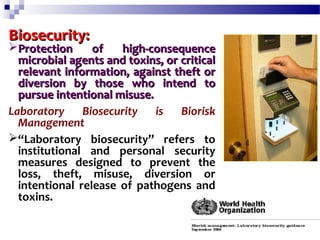 Safety considerations and guidelines veterinary microbiology laboratory ...