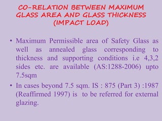 Safety considerations for use of glass in buildings | PPTX