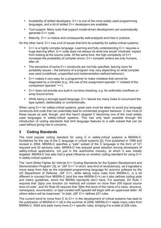 Safety criticalc++ | PDF | Programming Languages | Computing