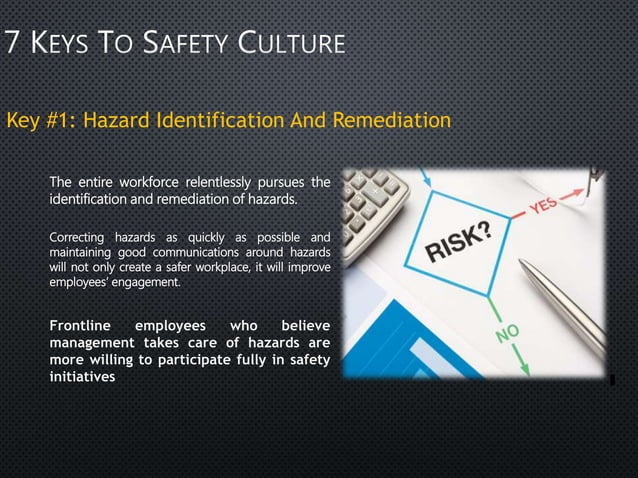 7 Keys for Creating a Safety Culture | PPT