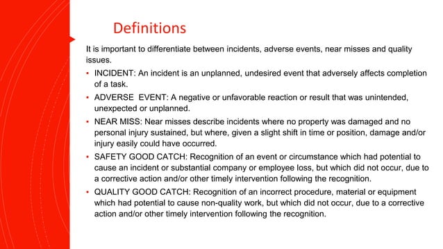 Safety culture and good catch program | PPTX