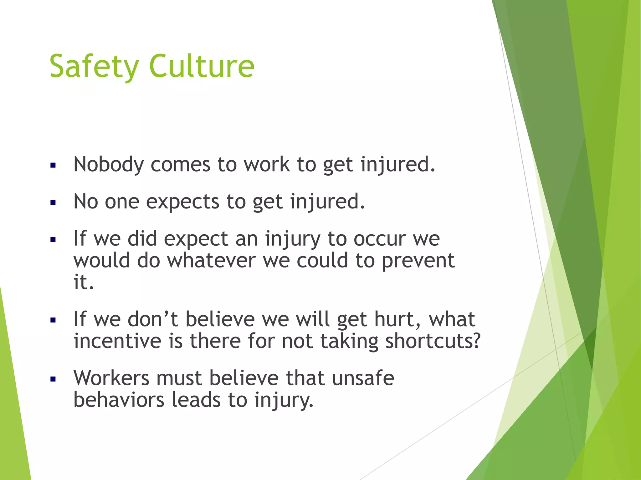 Safety Culture Refresher | PPTX | First Aid | Injuries