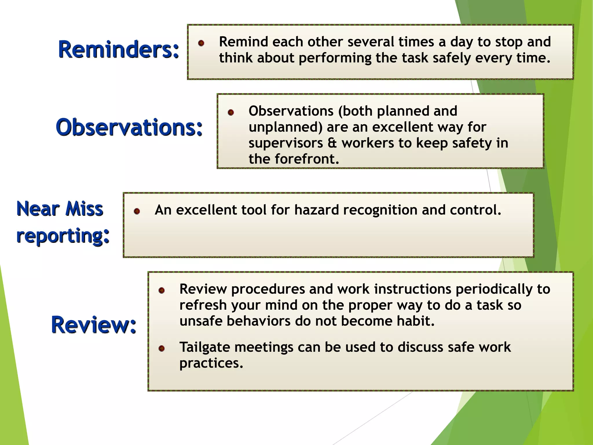 Safety Culture Refresher | PPTX | First Aid | Injuries