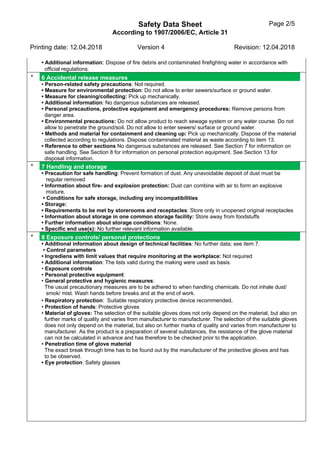 Safety Data Sheet Proceed Powder Ceramics - GC India Dentals | PDF