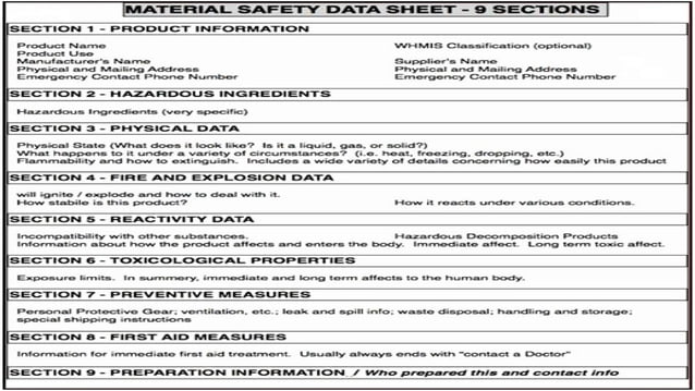 Safety Data Sheets in the medical laboratory | PPT