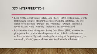Safety Data Sheets in the medical laboratory | PPTX