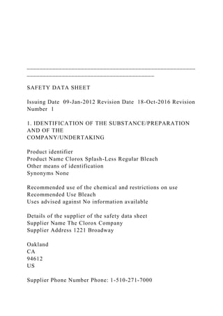 SAFETY DATA SHEET ZEP SHOWER, TUB & TILE CLEANER Ver.docx