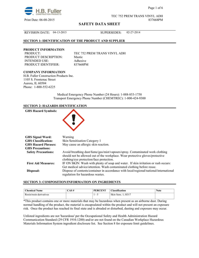 Safety Dat Sheet for Glue.pdf