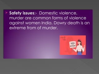 Presentation on Women safety solutions pptx. | PPTX