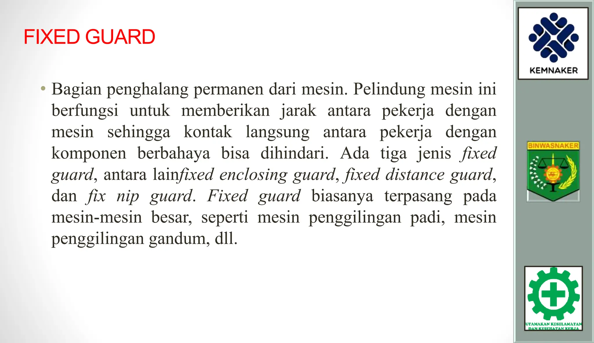 SAFETY DEVICE SAFETY GUARDING PESAWAT TENAGA DAN PRODUKSI | PPTX