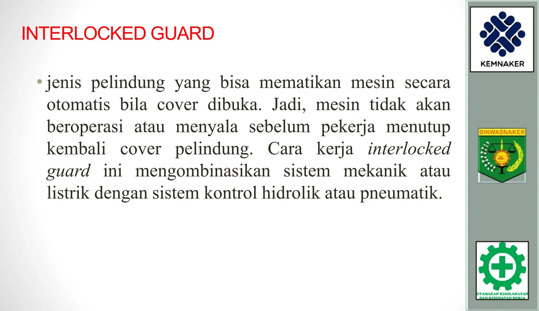 SAFETY DEVICE SAFETY GUARDING PESAWAT TENAGA DAN PRODUKSI | PPTX