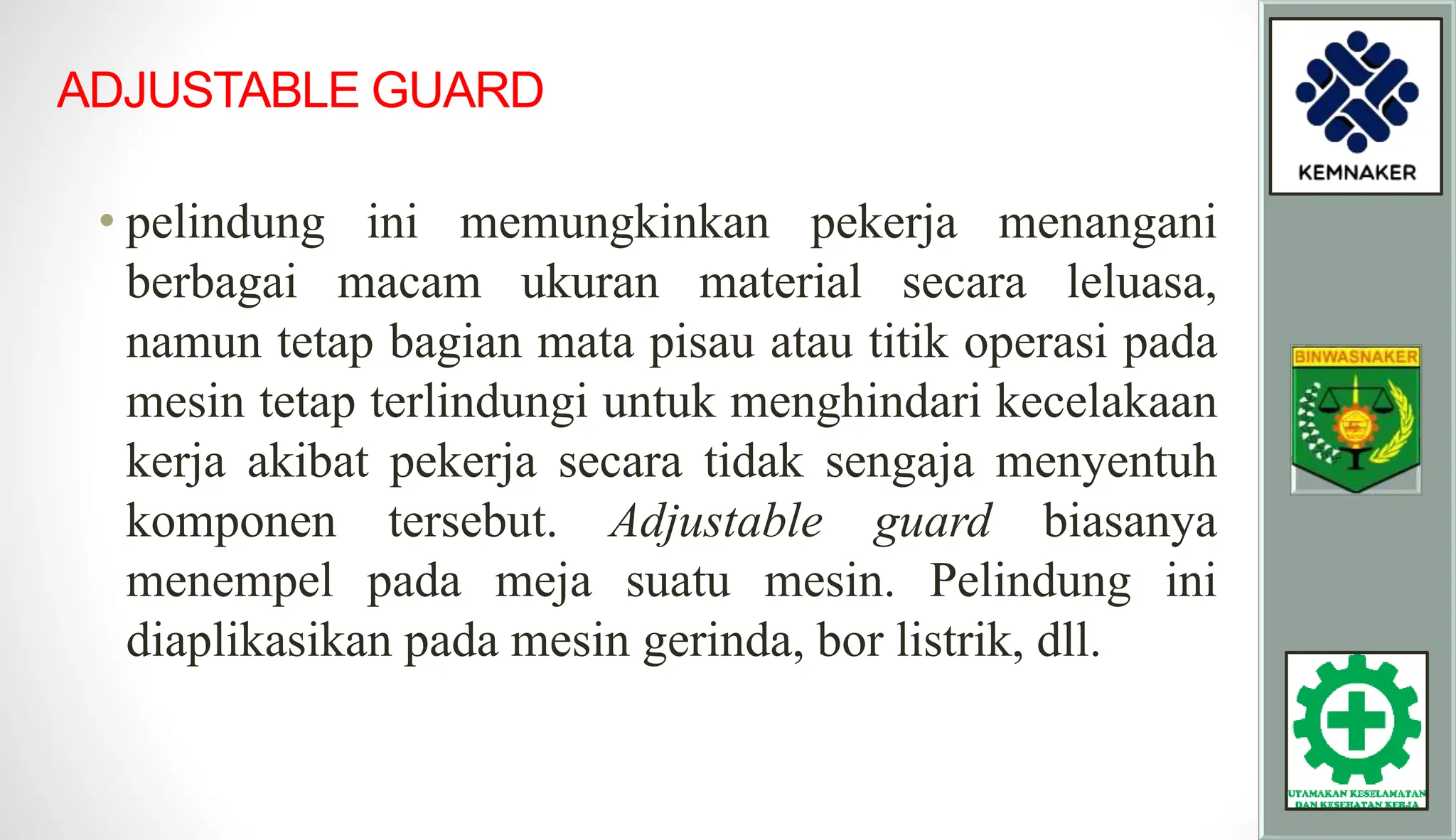 SAFETY DEVICE SAFETY GUARDING PESAWAT TENAGA DAN PRODUKSI | PPTX