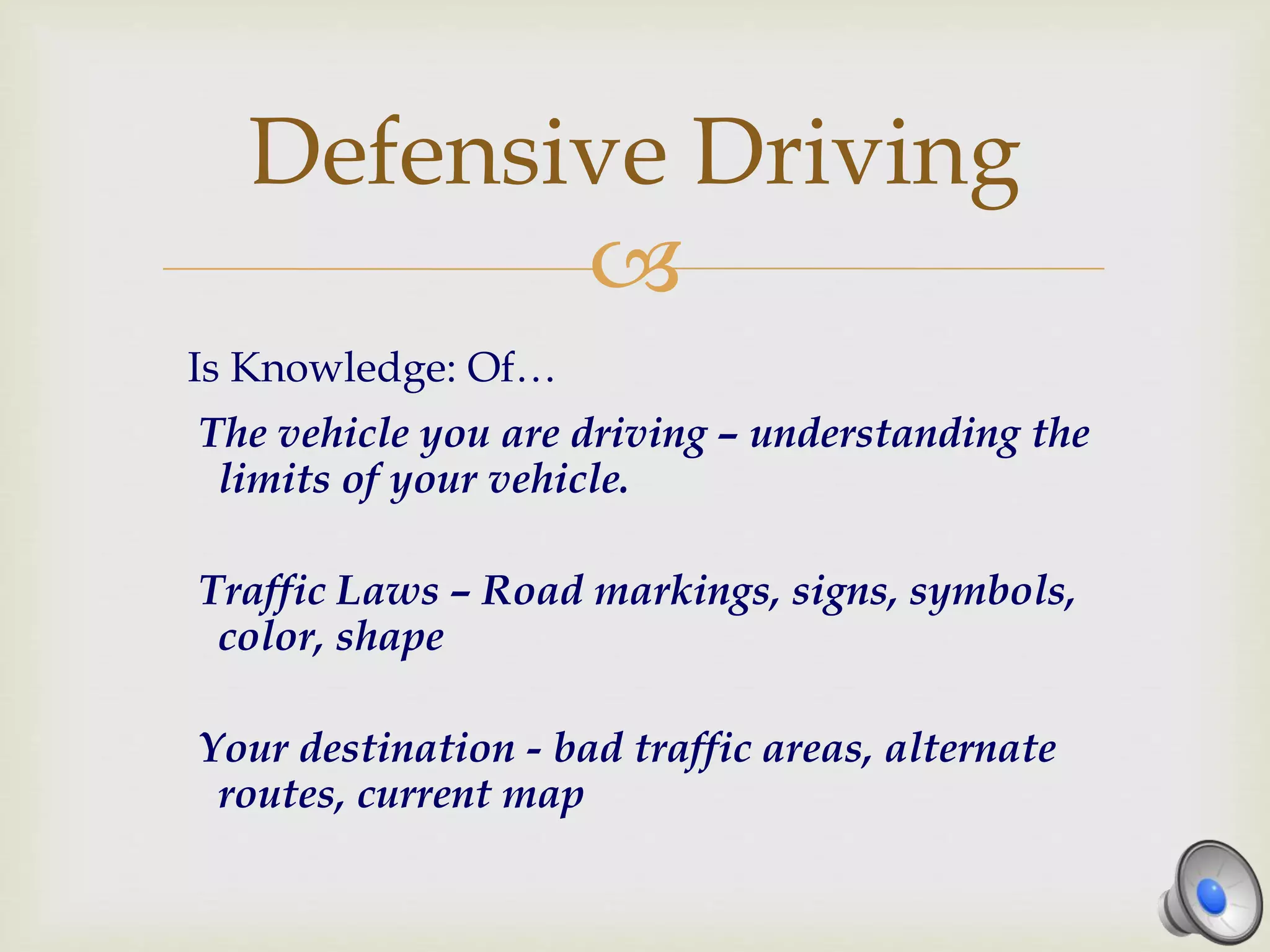 Safety driving presentation | PPSX