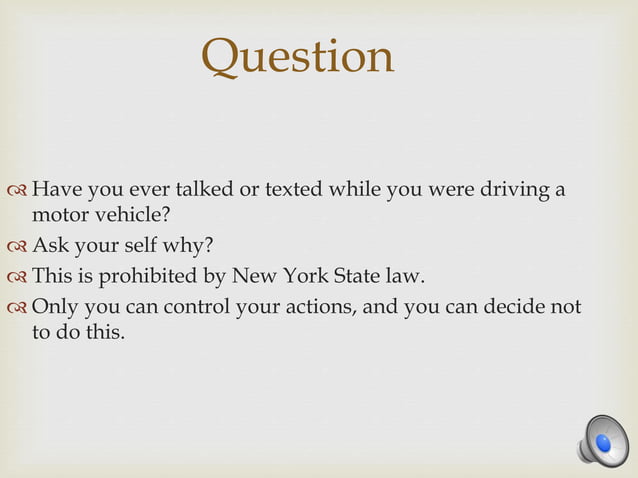 Safety driving presentation | PPSX