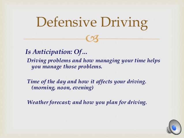 Safety driving presentation