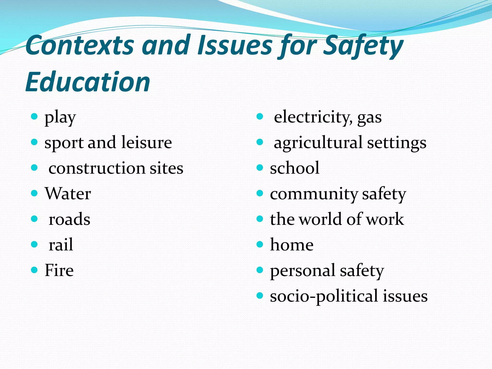 Safety education | PDF