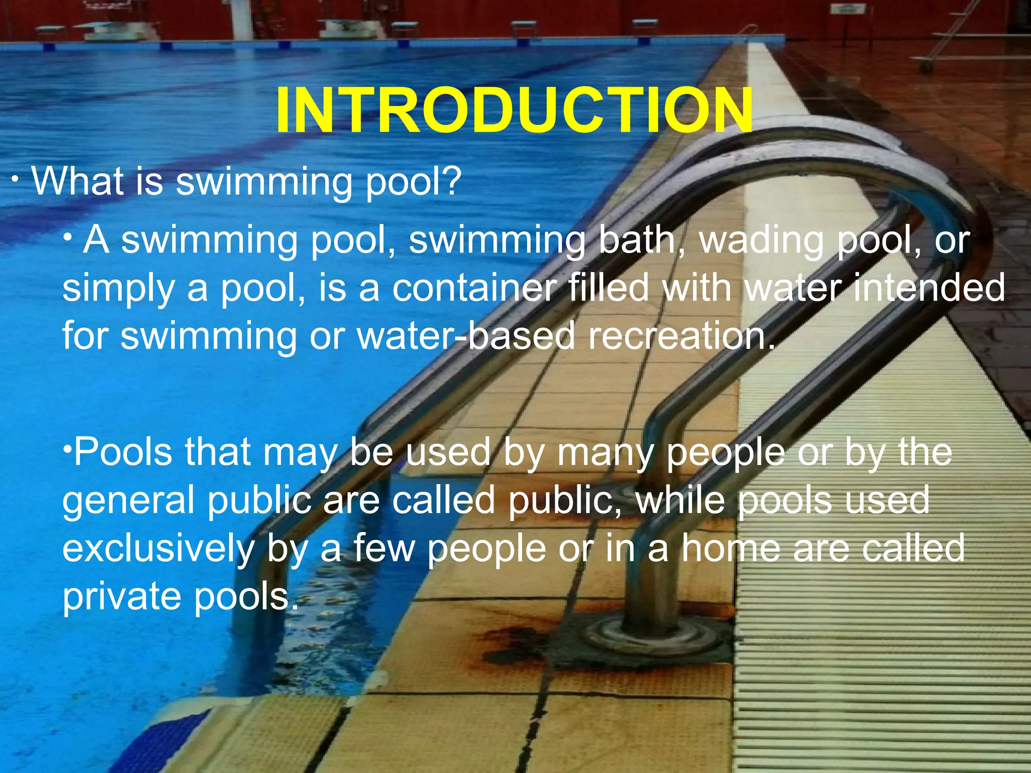 Safety education -swimming pool | PPT