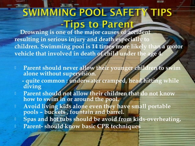 Safety education -swimming pool | PPT