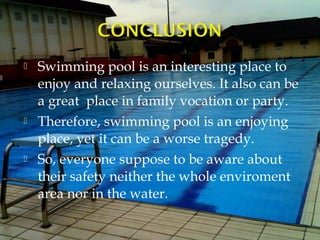 Safety education -swimming pool | PPT