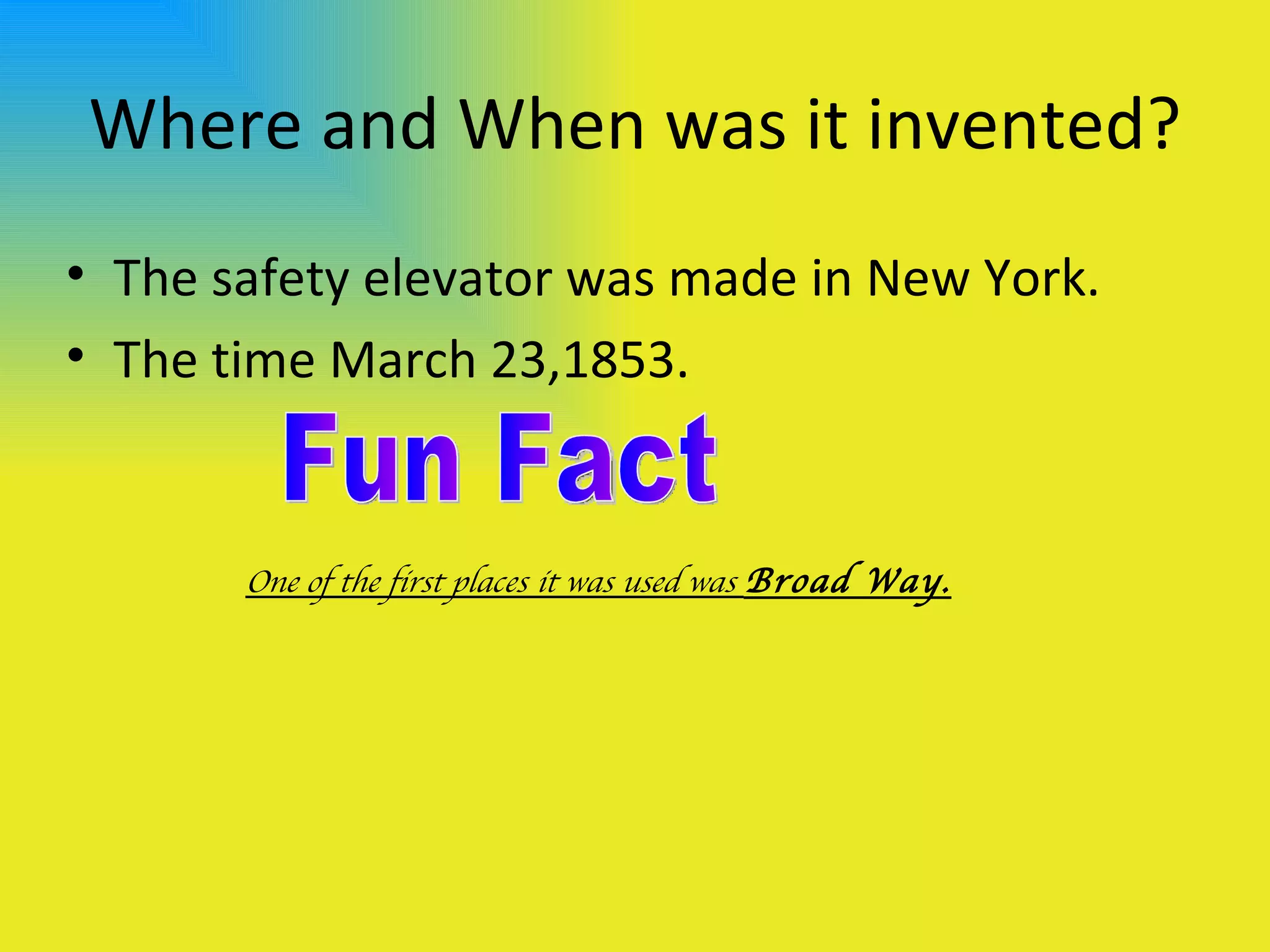 Safety Elevator | PPT