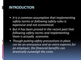 SAFETY ENGINEERING AND ECONOMICS | PPT
