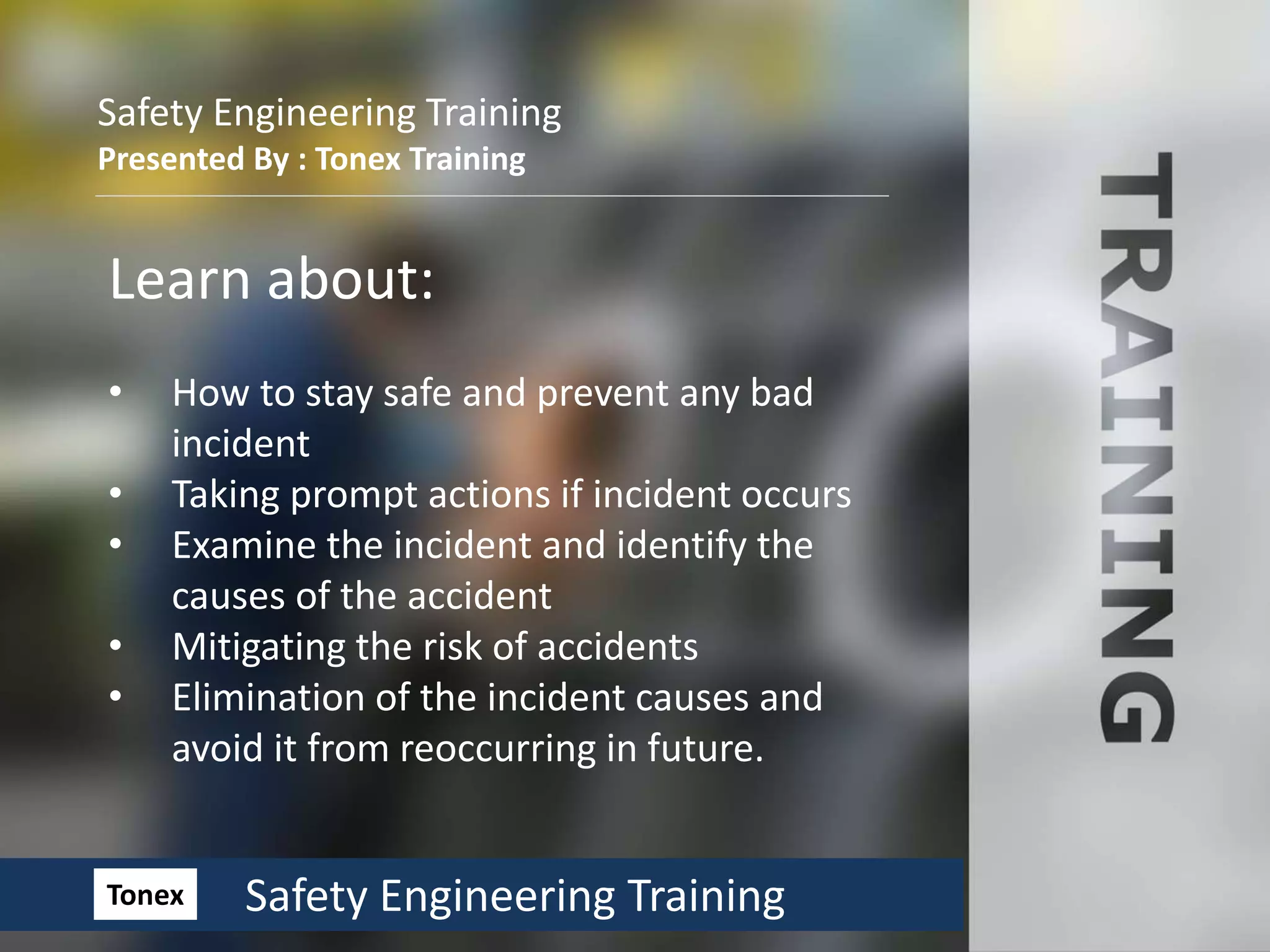Safety Engineering Training, Learn All The Machinery Safety Regulations ...