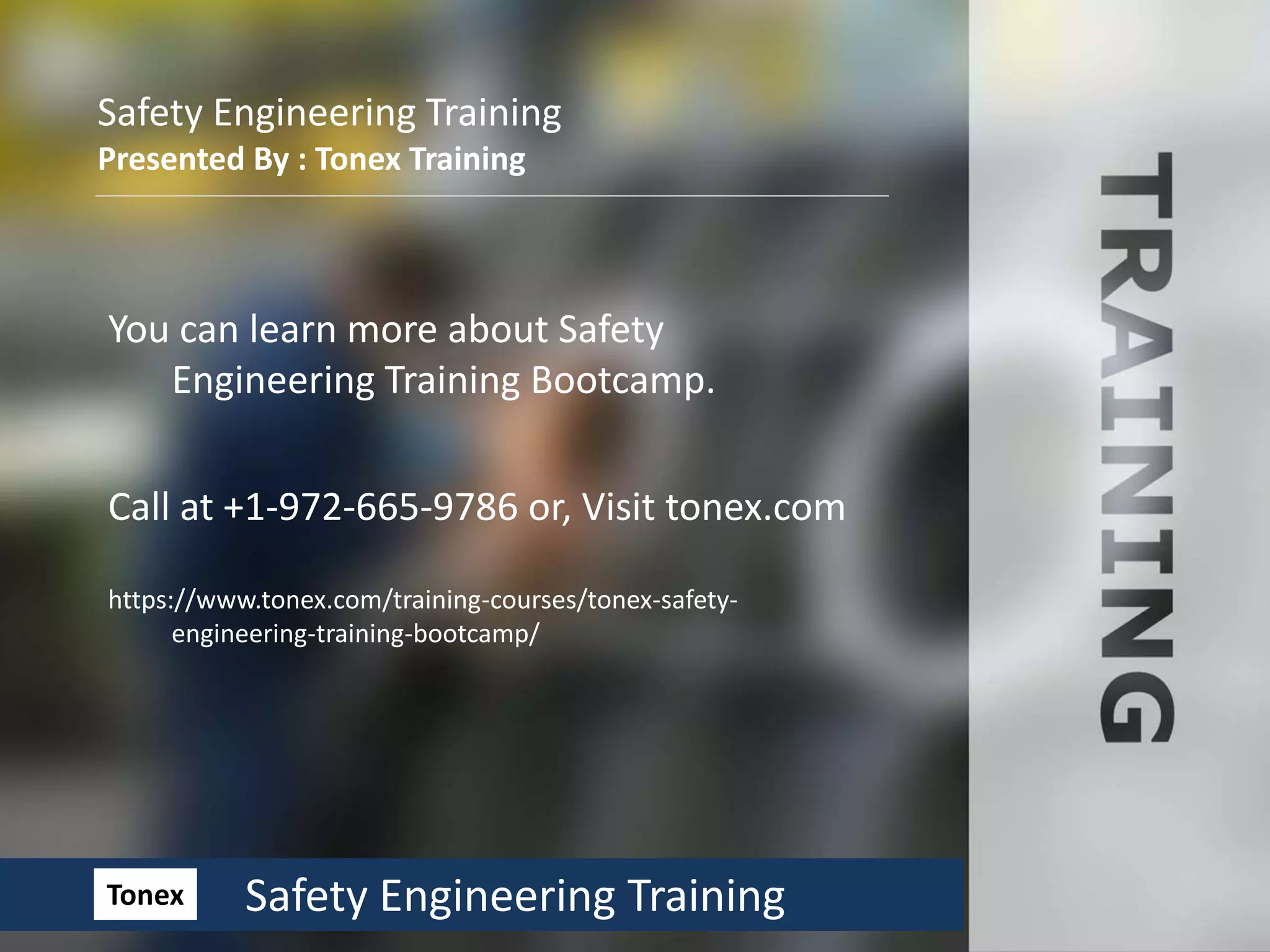 Safety Engineering Training, Learn All The Machinery Safety Regulations ...