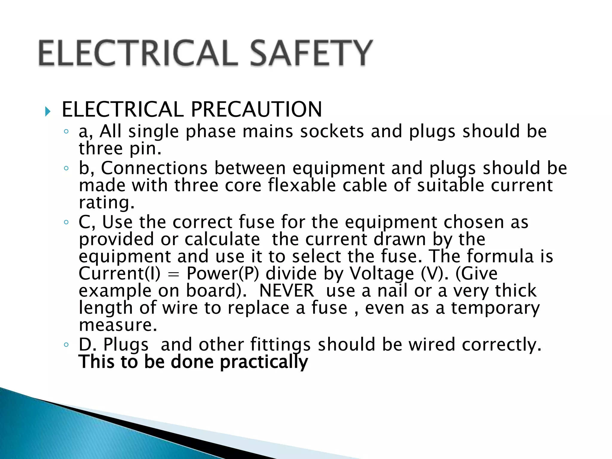 Safety & environmental usage of equipment | PPTX