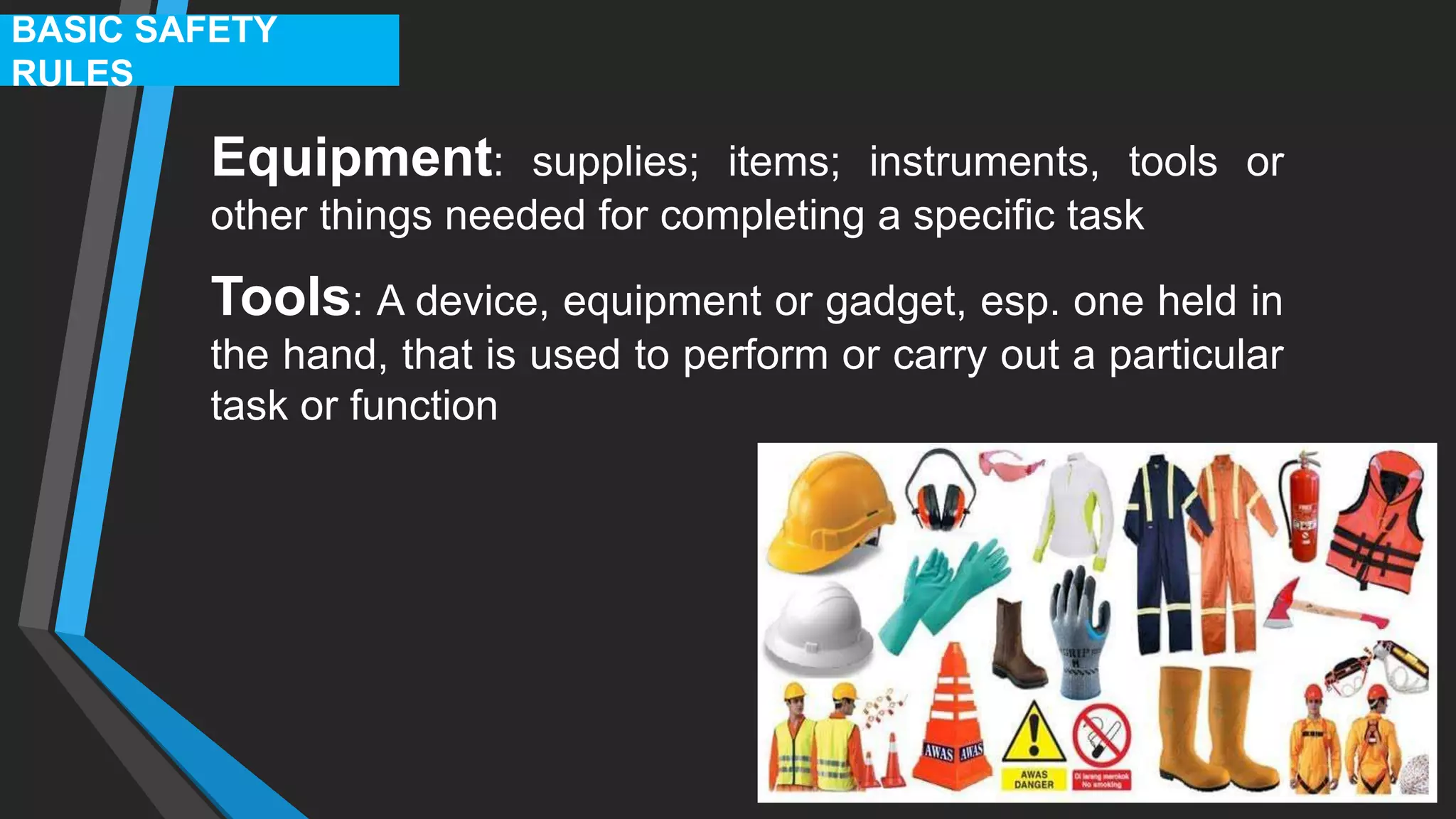 Safety equipment and precautions - English for Civil Engineering | PPTX