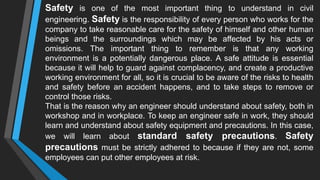 Safety equipment and precautions - English for Civil Engineering | PPTX