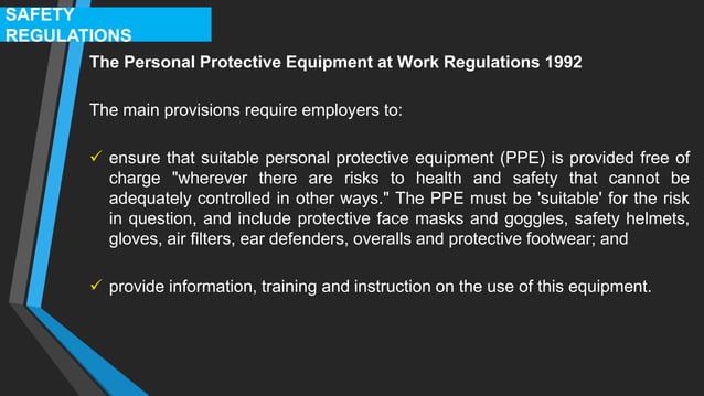 Safety equipment and precautions - English for Civil Engineering | PPTX