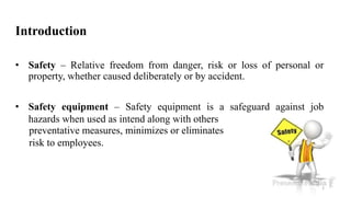 Safety equipment's during construction | PPTX