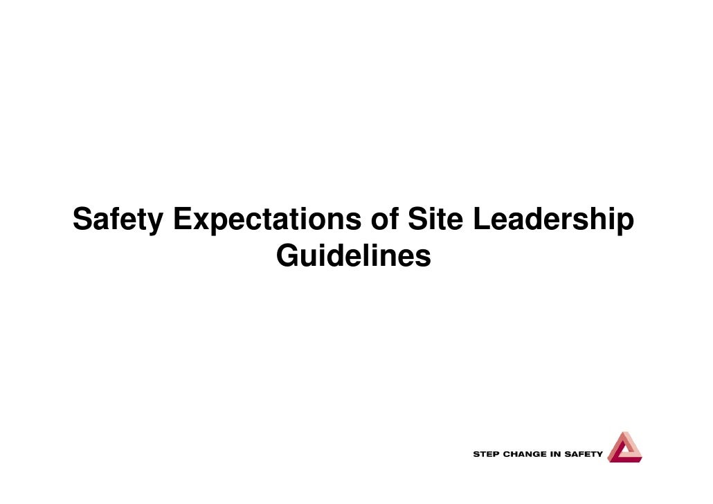 Safety Expectations of a Site Leader