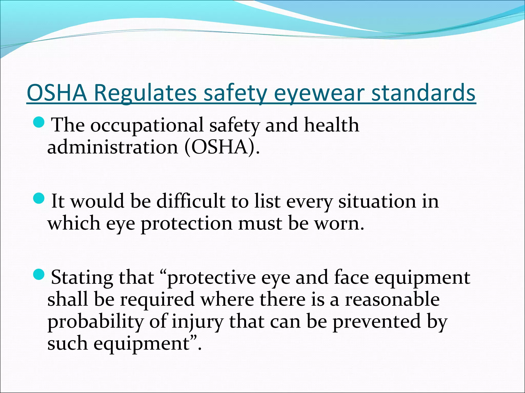 Safety eye wear | PPT