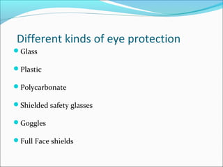 Safety eye wear | PPT