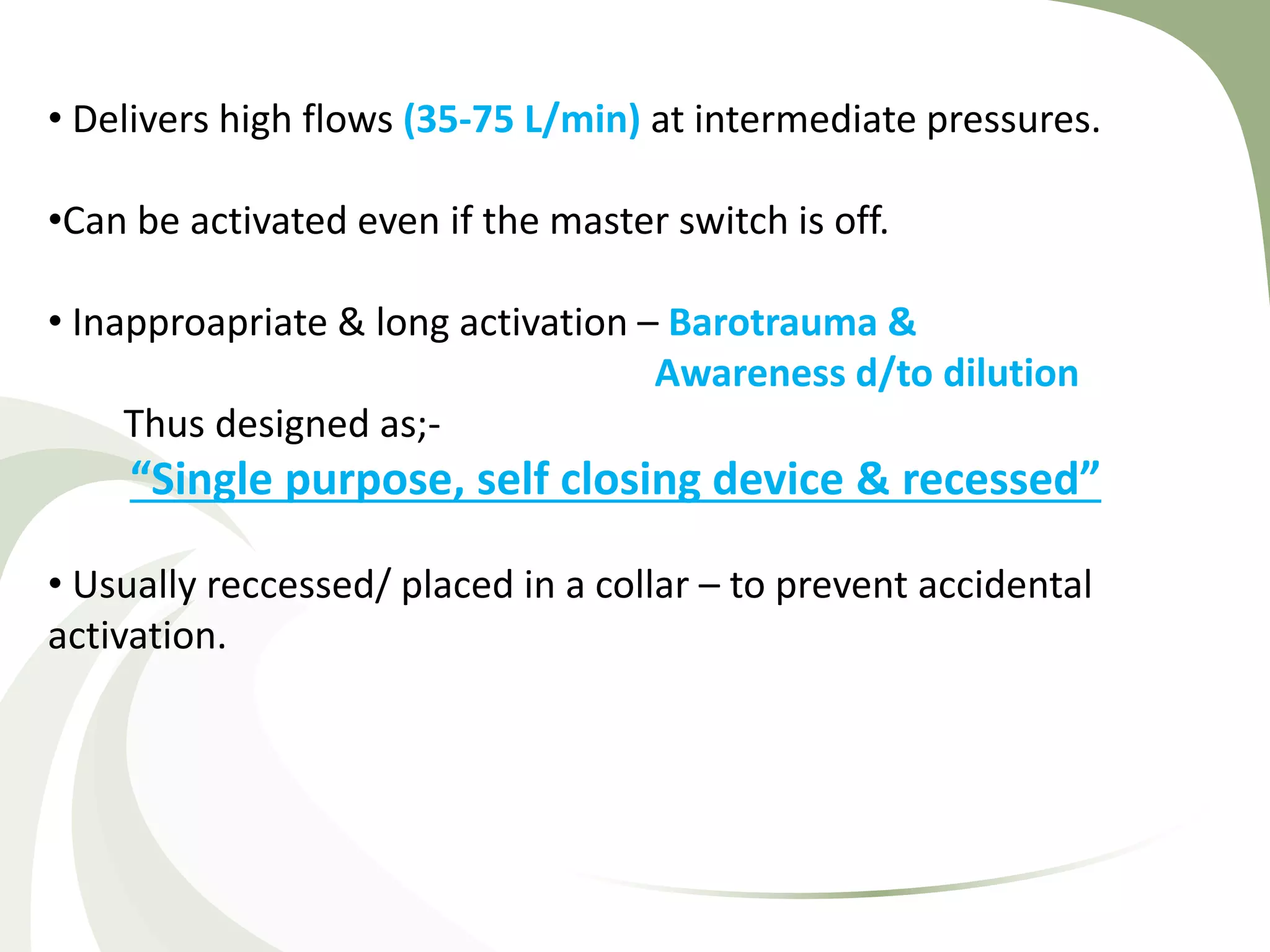 Safety features of anaesthesia machine | PPTX
