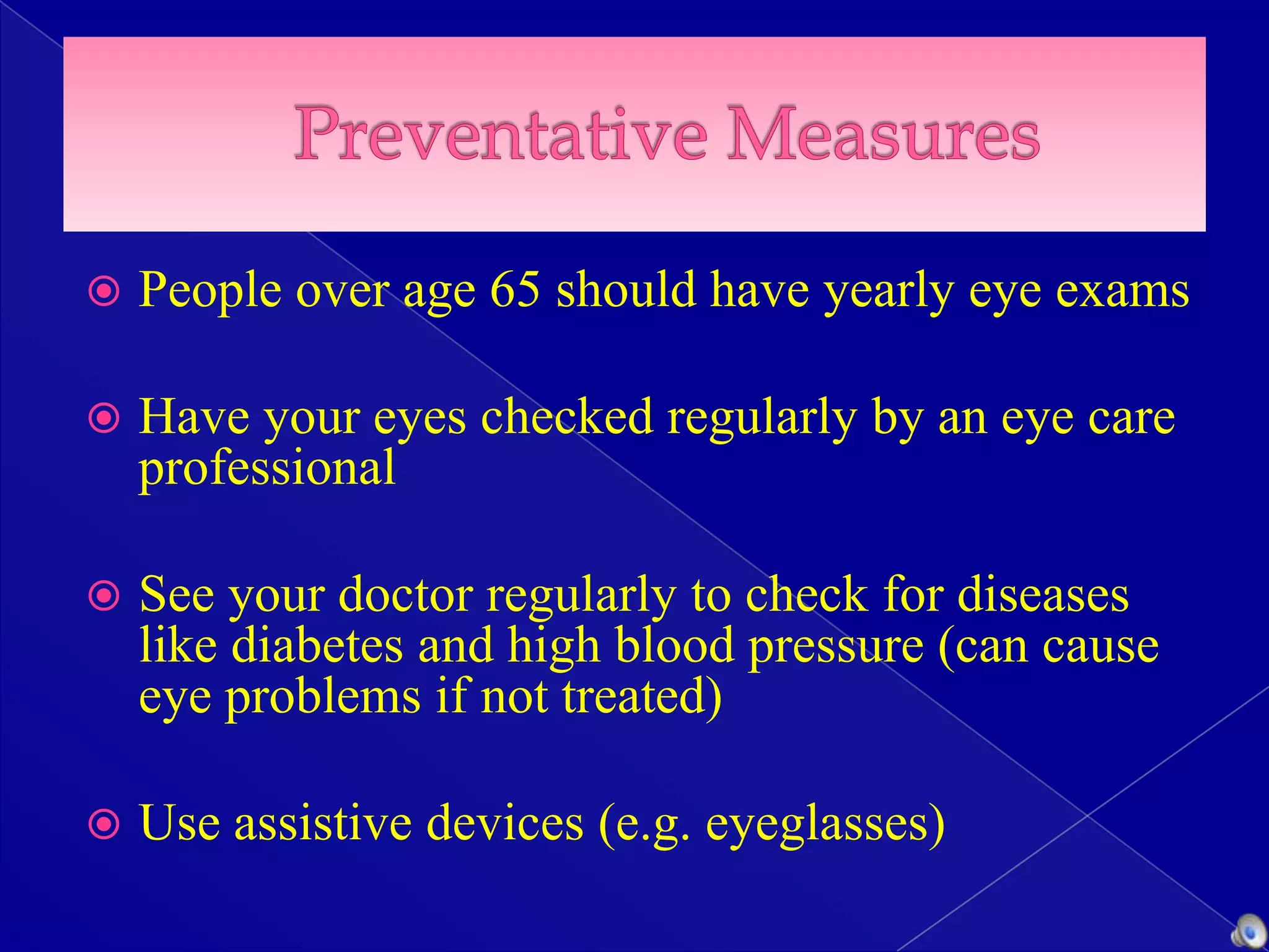 Safety for elderly with visual limitations powerpoint video[1] | PPTX