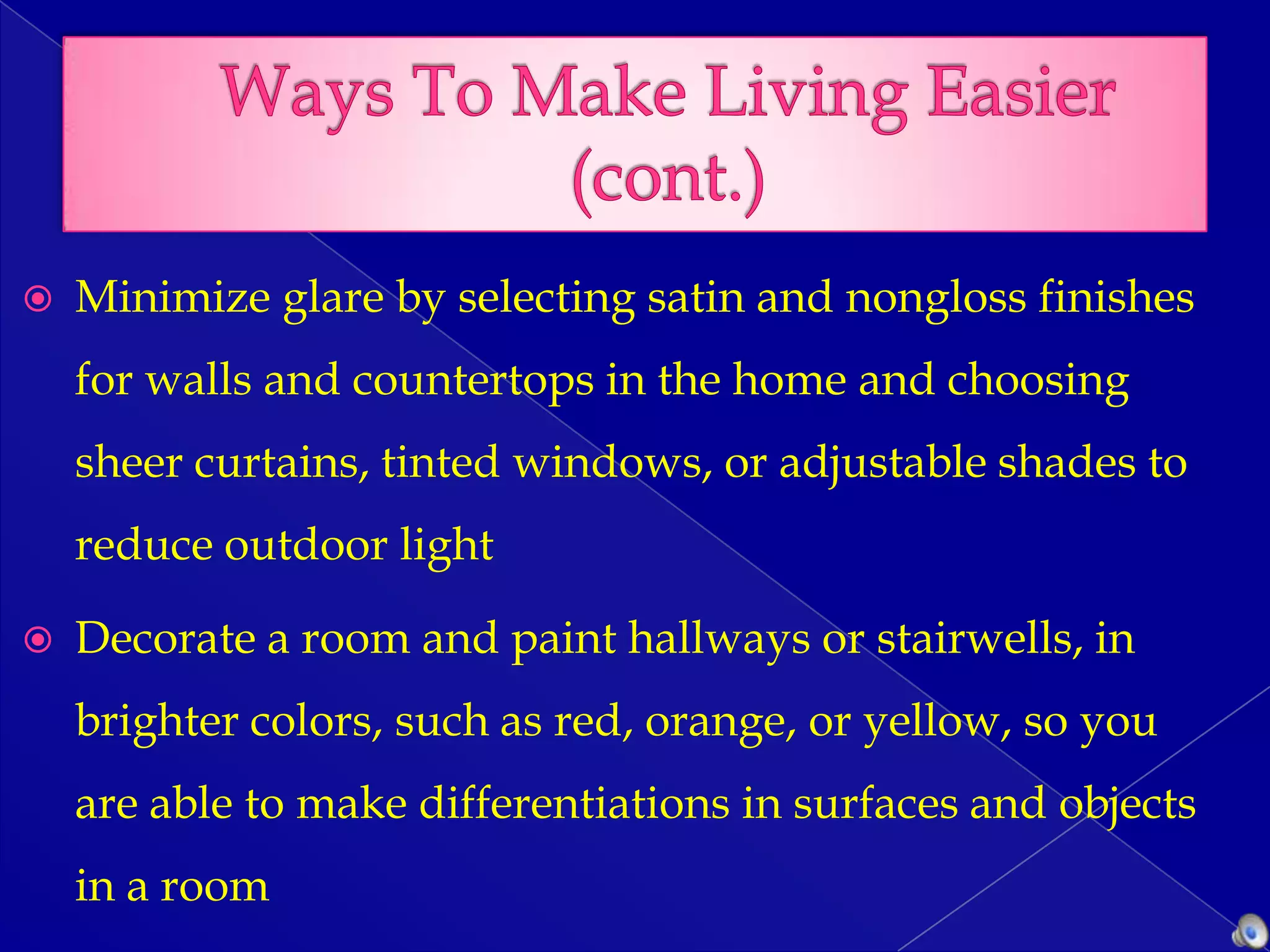 Safety for elderly with visual limitations powerpoint video[1] | PPTX