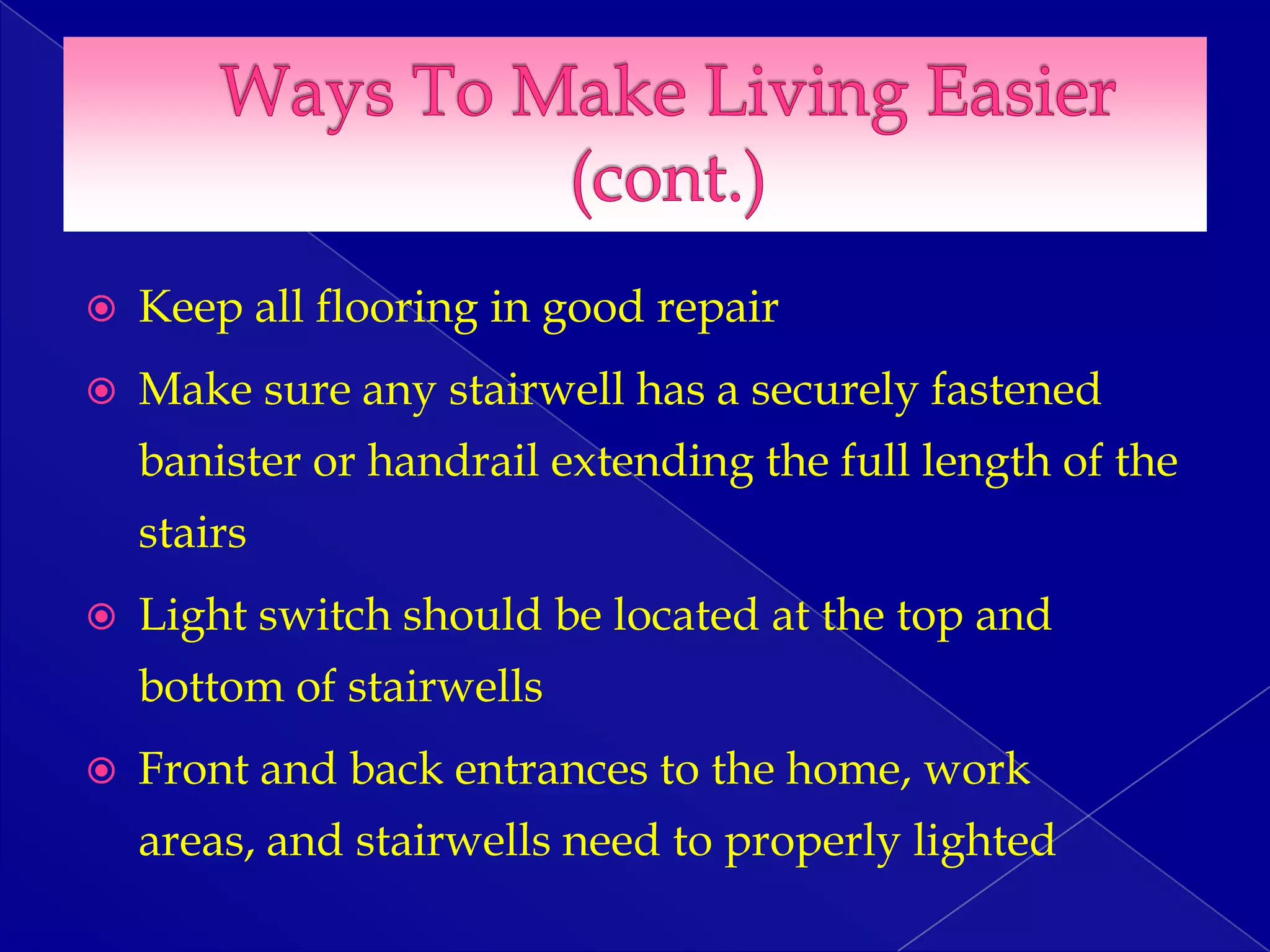 Safety for elderly with visual limitations powerpoint video[1] | PPT