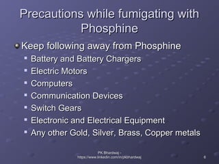 Safety from Phosphine in Grain Silo Terminals | PPT